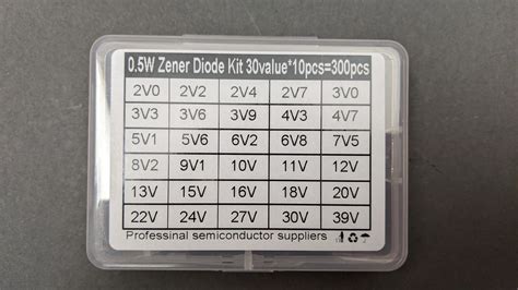 Zener Diode Assortment 30 Values 300 Pcs Bolt ⚡ Industries