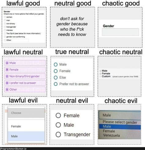 Describe Your Gender Programmerhumor Io