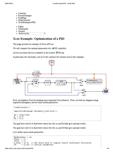 Xcos Examples Pid Scilab Wiki Pdf Mathematical Optimization