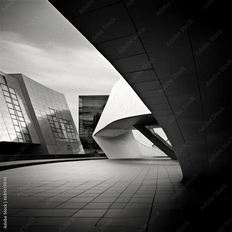Geometric Architecture Detail Modern Concrete Structure Building Abstract Concrete Architecture