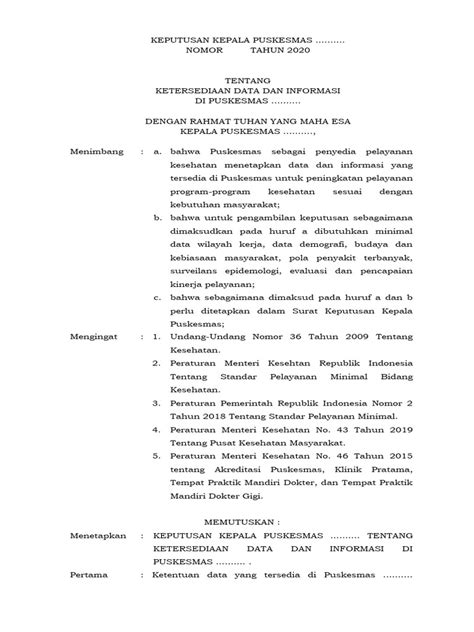 1241 Contoh Sk Data Informasi Pdf