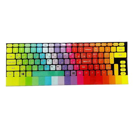 قیمت و خرید برچسب کیبورد طرح پالت حروف فارسی و انگلیسی بسته 5 عددی