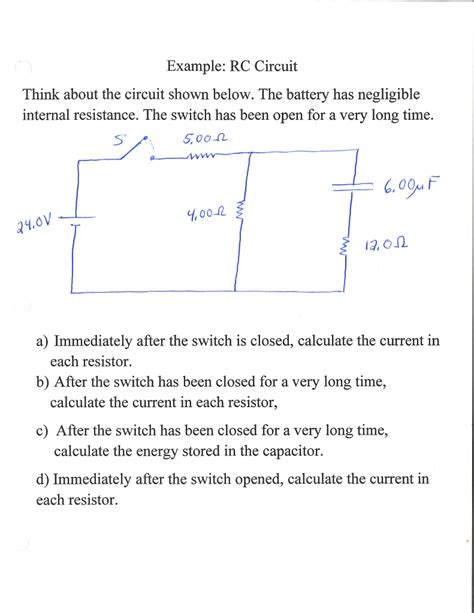 Solved Example RC Circuit Think About The Circuit Shown Chegg Com