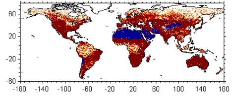 Significance Level Of Time Asymmetry Coefficient For Fapar Blue Areas Download Scientific