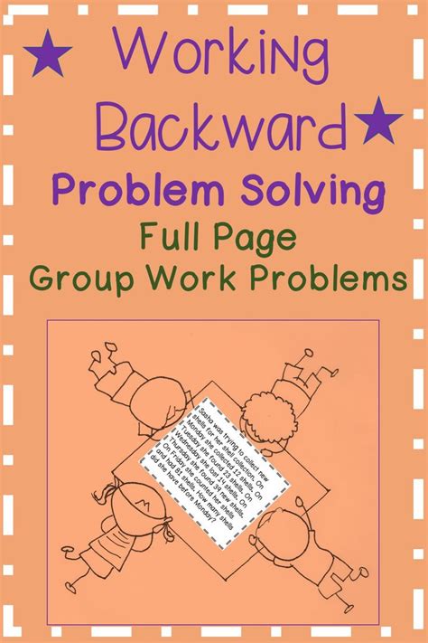 Working Backwards Problem Solving Worksheet