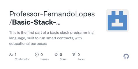 github professor fernandolopes basic stack programming language built