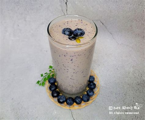 블루베리 바나나 주스 만들기 블루베리 스무디 만드는 법