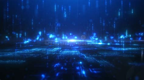 Abstract Technology Digital Data Digital Matrix Particles And Security Background Technology