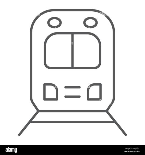 Rail Road Trip Thin Line Icon Transport And Railway Locomotive Sign Vector Graphics A Linear
