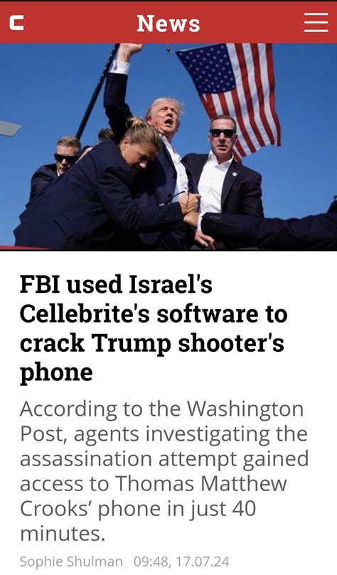 igal s on linkedin fbi software trump assassin cellebrite