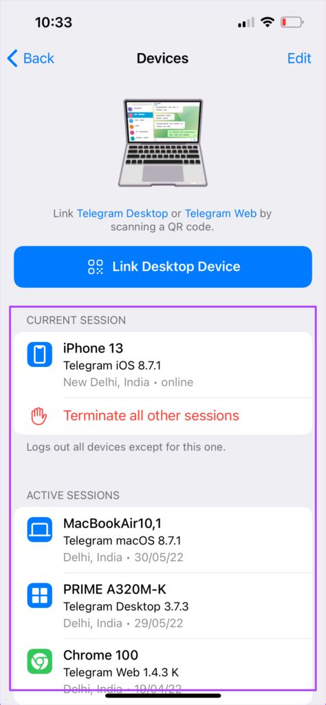 How To Log Out Devices From Telegram Account Guiding Tech