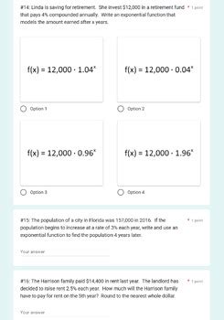 Exponential Functions Test For Google Forms By Lisa Davenport TPT