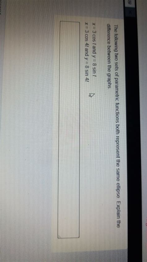 solved the following two sets of parametric functions both