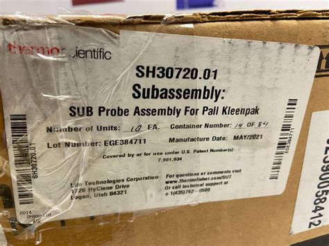Thermo Scientific Subassembly Bioreactor Probe Assembly Sh3072001 Box