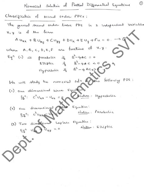 Module 4 Numerical Solution Of Pde Pdf