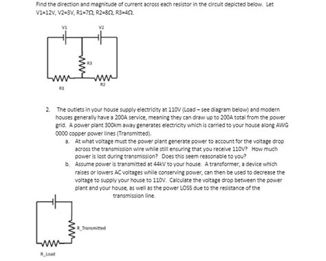 Solved Find The Direction And Magnitude Of Current Across Chegg Com