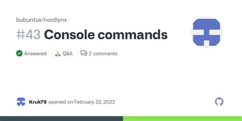 console commands · bubuntux nordlynx · discussion 43 · github