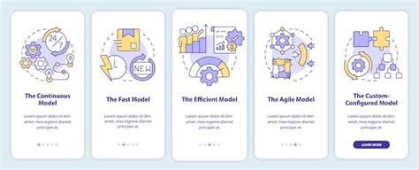 Premium Vector Supply Chain Models Onboarding Mobile App Screen