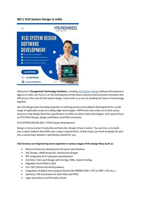 Ppt Indias No 1 Vlsi System Design Powerpoint Presentation Free Download Id 13241330
