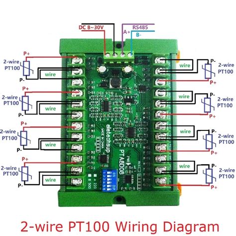 pta8d08 8ch rs485 pt100 rtd rs485 temperature sensor acquisition module modbus rep ntc k