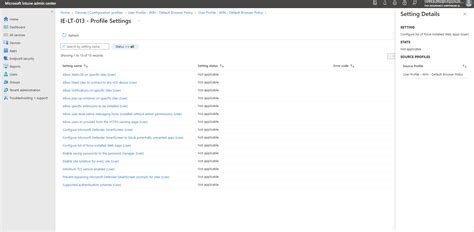 intune not applicable settings device configuration profile r intune