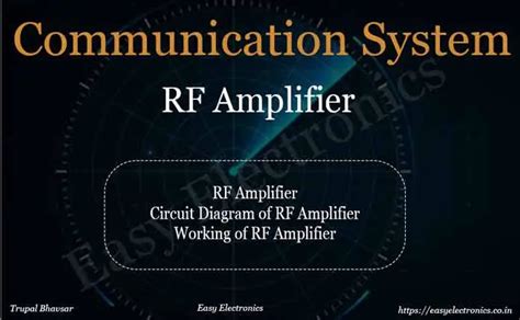 Rf Amplifier Working Circuit Diagram And Advantages