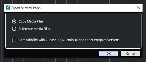 Export Selected Tracks In Cubase Steinberg Cubase Help