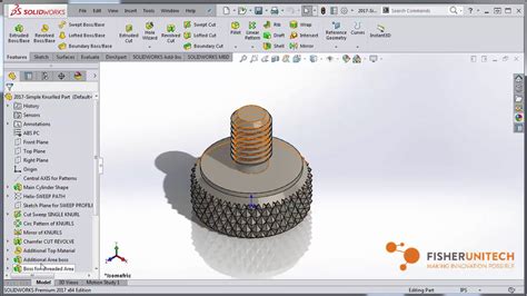 Creating Knurl Features In Solidworks 2017 Part 1 Youtube