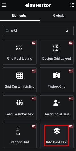 Info 3d Grid Card Widget Tutorial