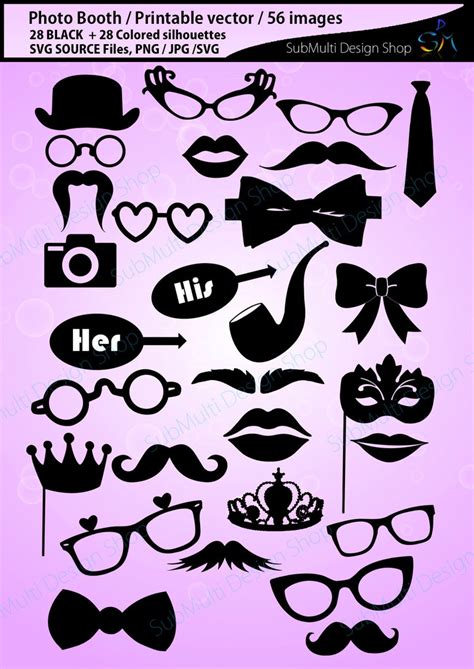 photo booth svg props svg 28b 28c photo booth props etsy uk
