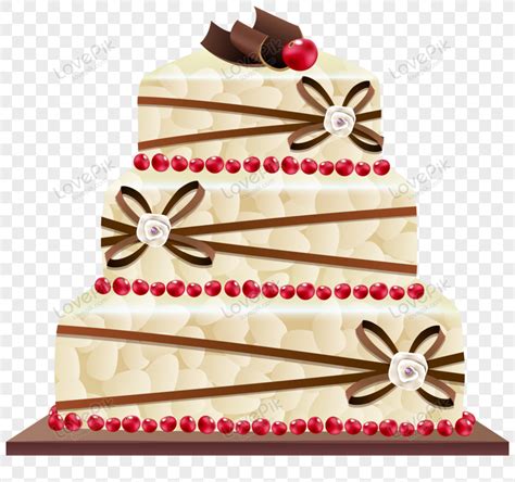 달콤한 생일 케이크 벡터 일러스트레이션 Png 일러스트 무료 다운로드 Lovepik