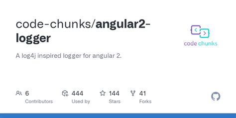 GitHub Code Chunks Angular Logger A Log J Inspired Logger For Angular