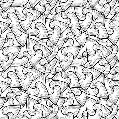 Monochrome Seamless Abstract Hand Drawn Elements Stock Vector Illustration Of Fashion Design