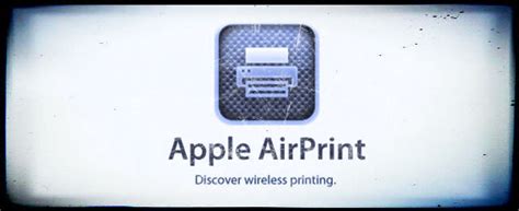 The Apple Airprint Logo Is Displayed On An Old Television Screen With Its Own Text