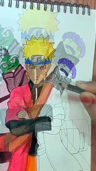 Naruto Sage Mode Drawing 😈 Comment Kro Naruto Anime Viral Shorts Youtube