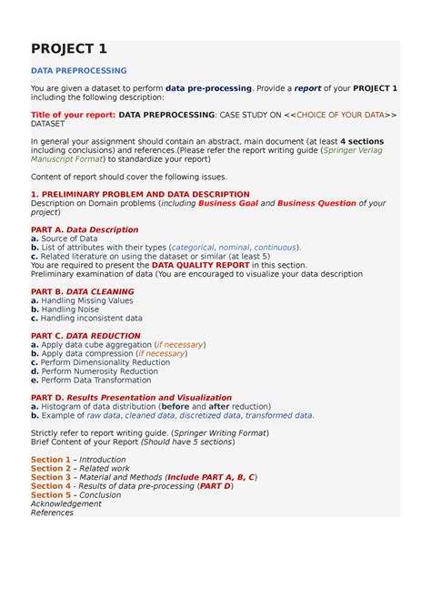Tc6424 Project 1 Project 1 Data Preprocessing You Are Given A