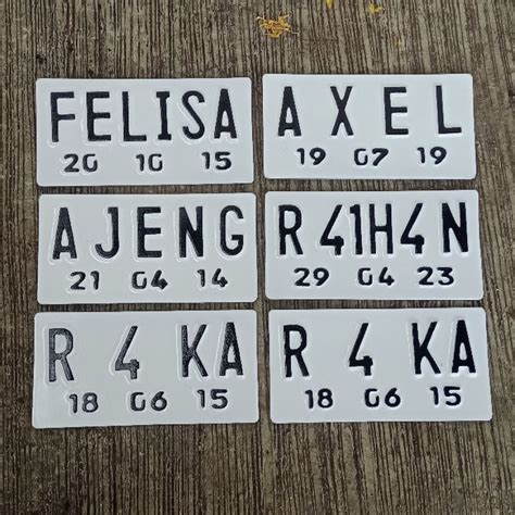 Jual Plat Nomor Custom Sepeda Listrik Plus Doubletip Pasang Plat Shopee Indonesia