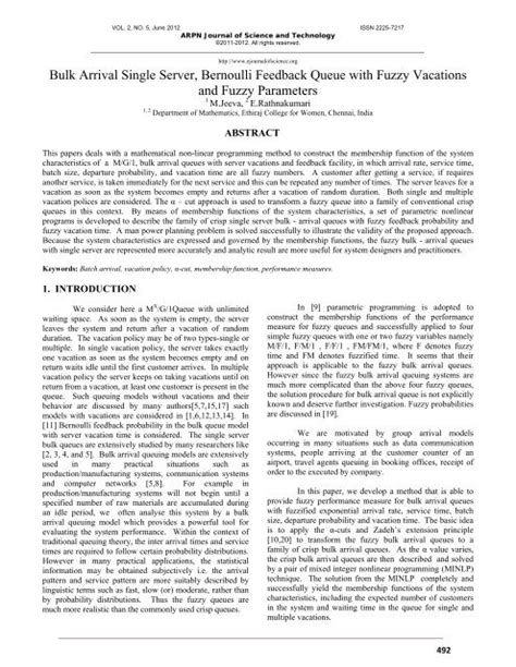 Bulk Arrival Single Server Bernoulli Feedback Queue With Fuzzy