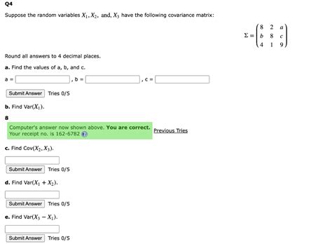Solved Suppose The Random Variables X1x2 And X3 Have The