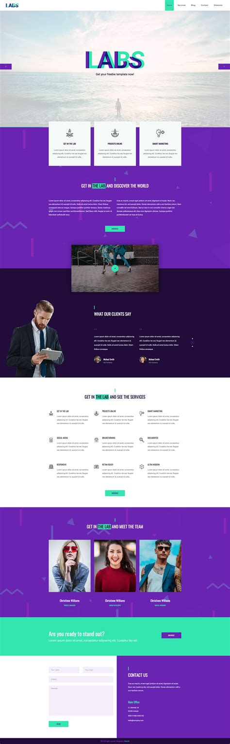 Labs Free Responsive Html5 Bootstrap Portfolio Template
