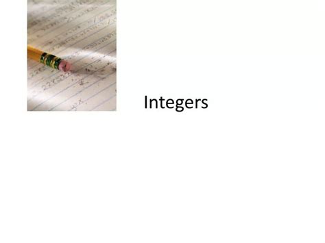 PPT Integers PowerPoint Presentation Free Download ID 2779987