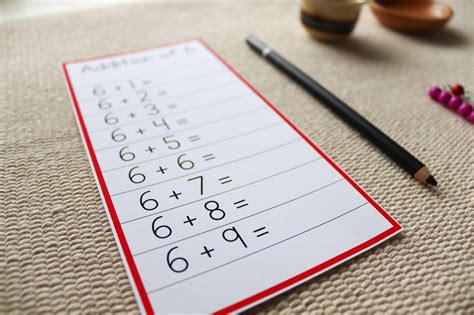 Montessori Addition Facts With Equation Slips And Addition Booklets