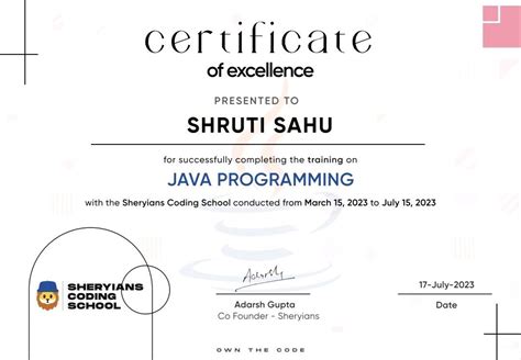 Shruti Sahu On Linkedin Sheryianscodingschool Javaprogramming