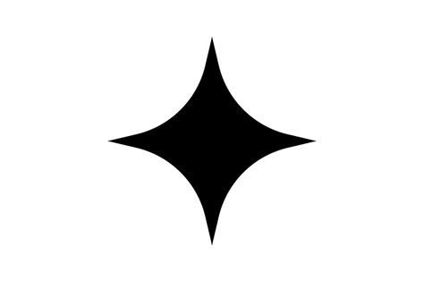 Shine Star Black Icon Vector Graphic by Ankit RK Garg · Creative Fabrica