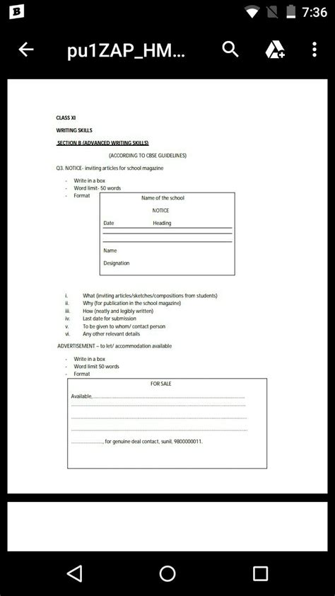 Report Writing Format For Class 11 Cbse