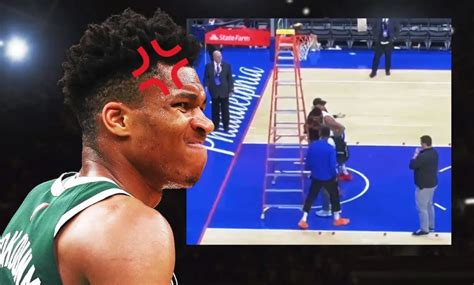 字母哥愤怒将梯子推倒在地，nba记者公布事情整个经过东方体育