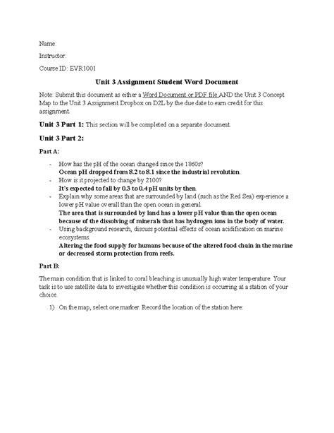 Evr1001 Assignment 3 Name Instructor Course Id Evr Unit 3