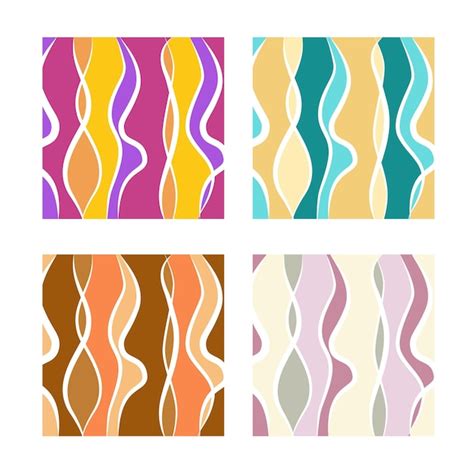 Premium Vector Collection Of Colorful Abstract Backgrounds Line Patterns