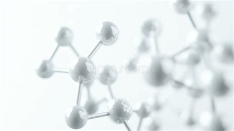 Abstract White Molecular Structure On Light Background Stock Illustration Illustration Of