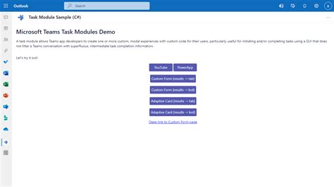 Microsoft Teams Task Module Code Samples Microsoft Learn